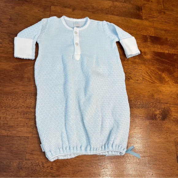 Paty | One Pieces | Paty Blue White Infant Gown Size Newborn Knit ...